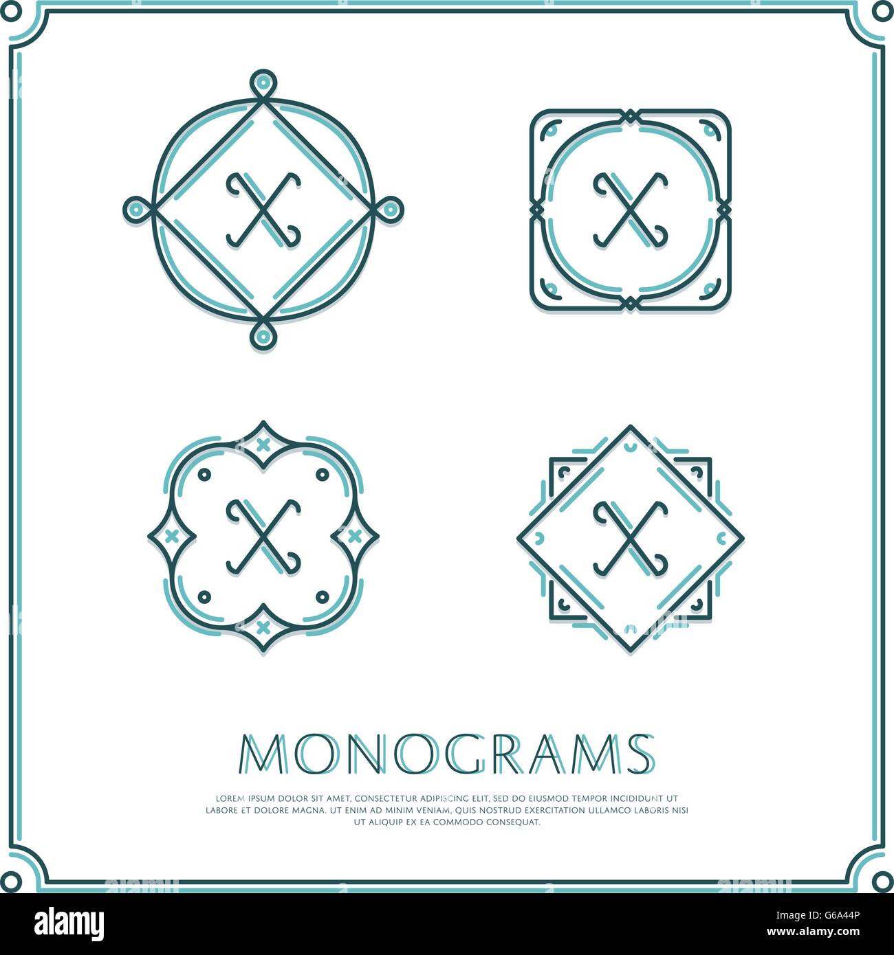 Vector Letter X Monogram Stock Vector Image & Art - Alamy