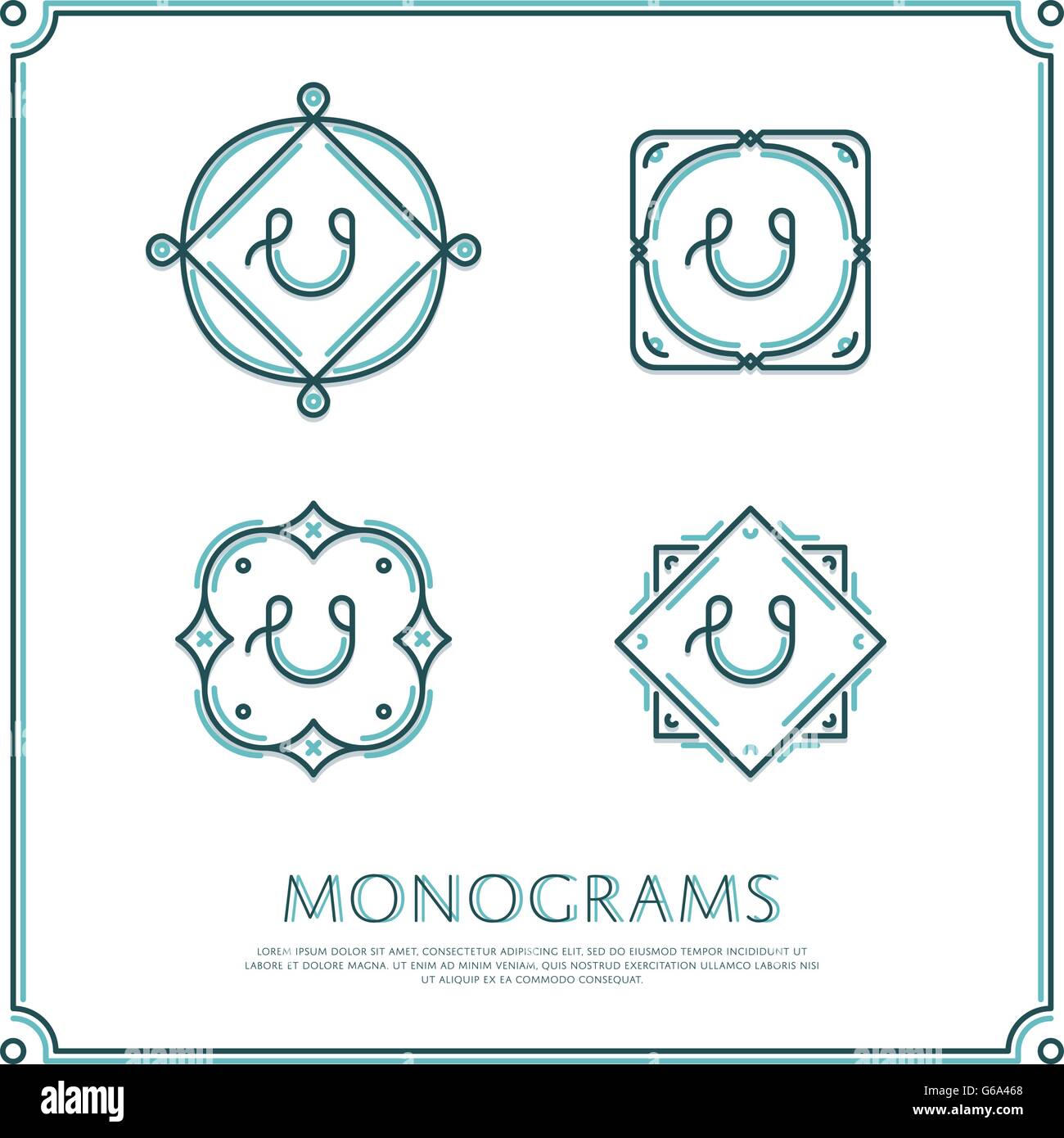 Letter u monogram hi-res stock photography and images - Alamy