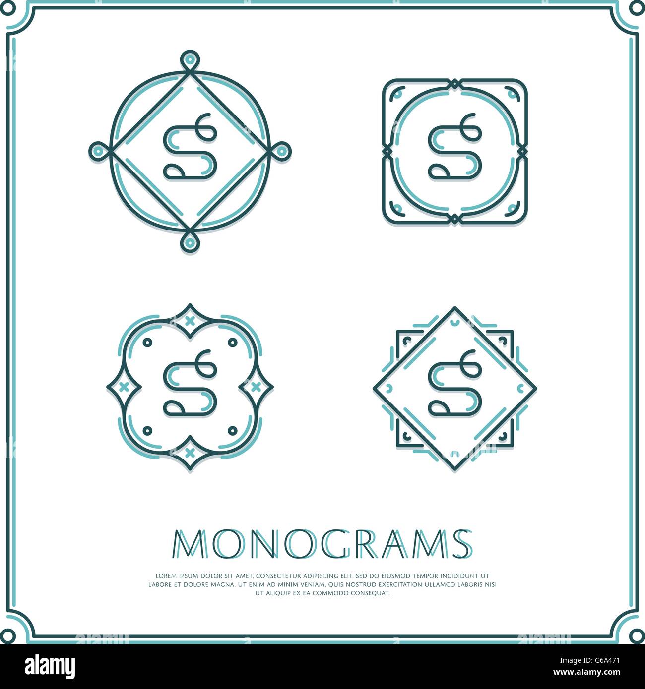 Letter s monogram hi-res stock photography and images - Alamy