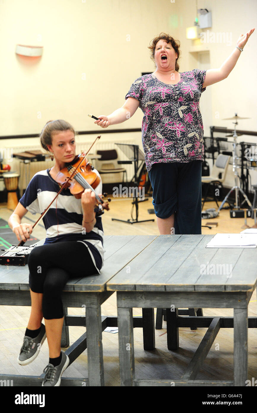 Jennifer Douglas and Susannah van Den Berg are seen in rehearsals for ...