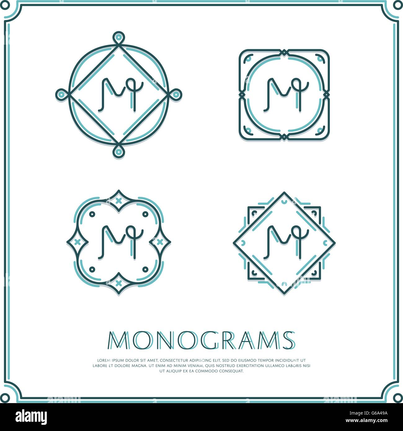 Vector Letter M Monogram Stock Vector Image & Art - Alamy