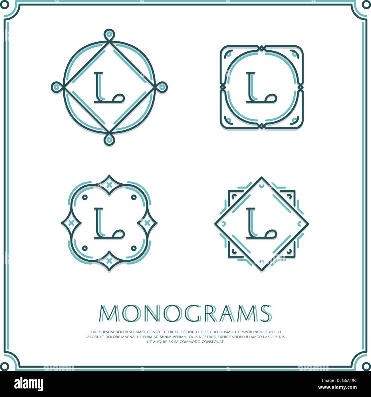 Vector Letter L Monogram Stock Vector Image & Art - Alamy