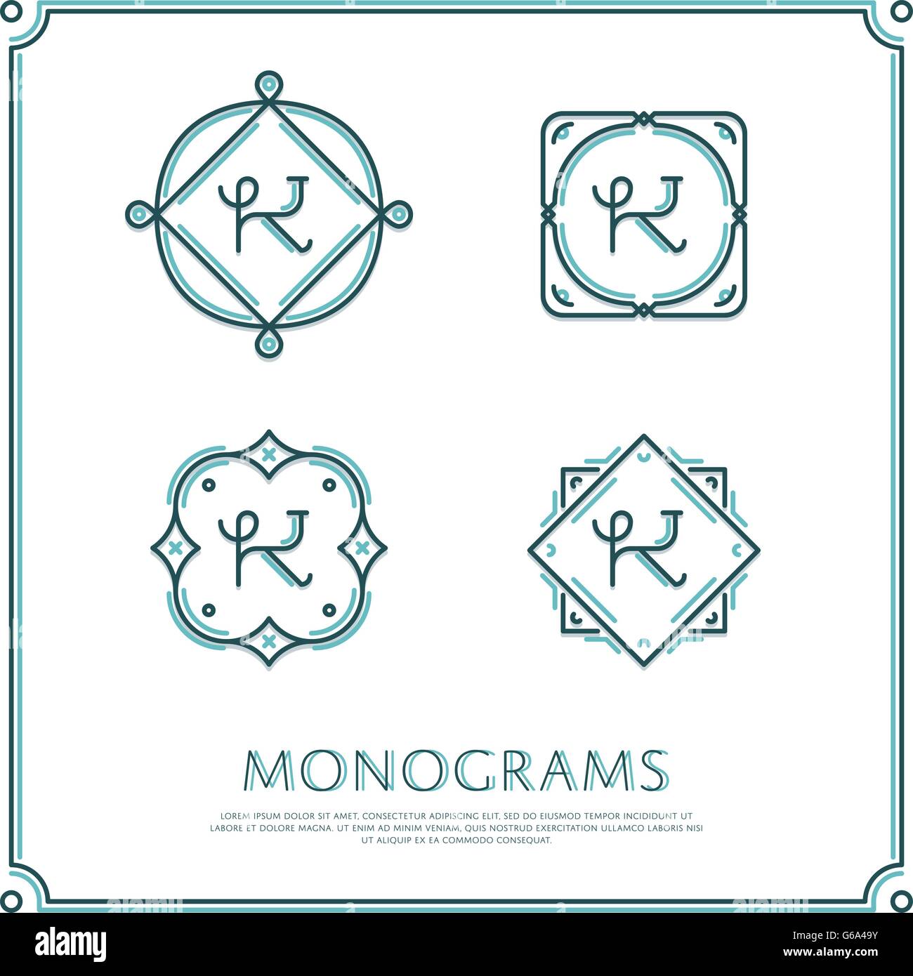 Vector Letter K Monogram Stock Vector Image & Art - Alamy