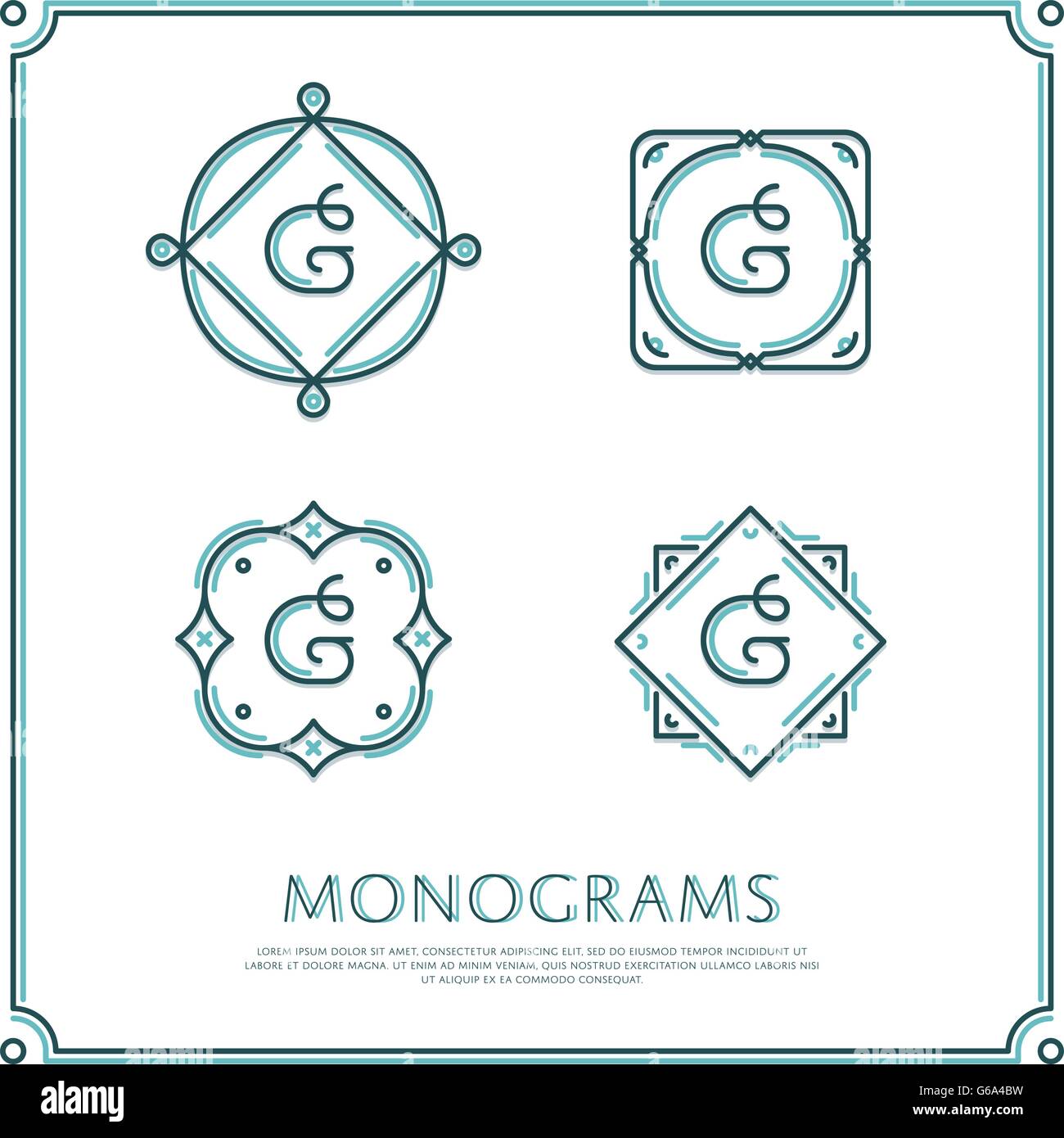 Vector Letter G Monogram Stock Vector Image & Art - Alamy