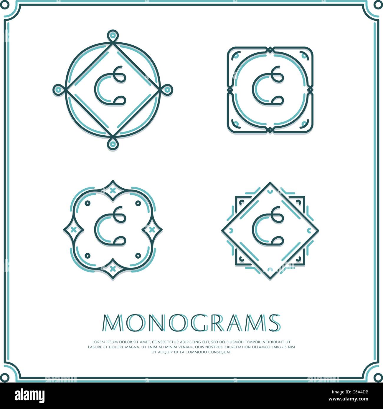 Vector Letter C Monogram Stock Vector Image & Art - Alamy