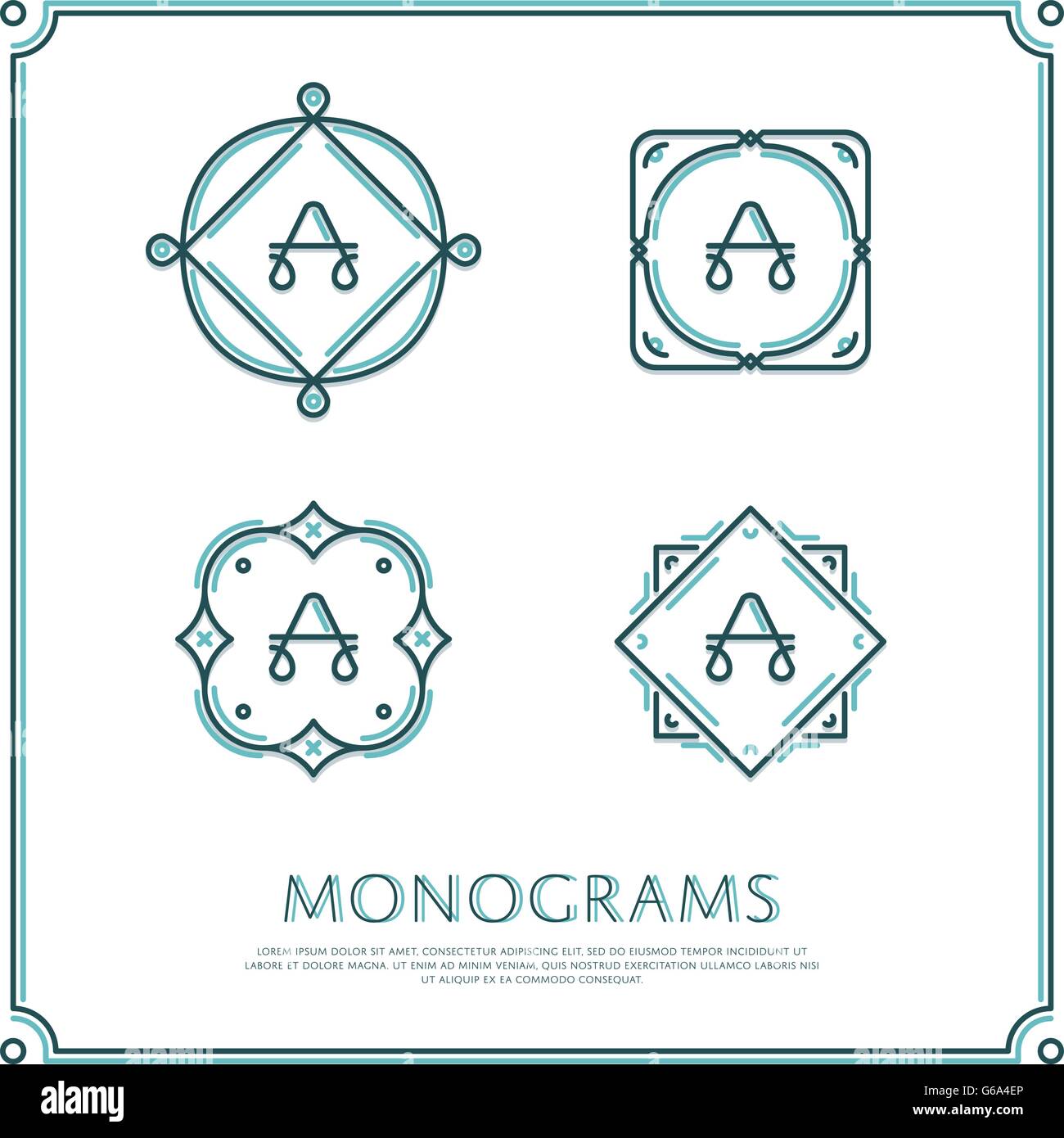 Vector Letter A Monogram Stock Vector Image & Art - Alamy