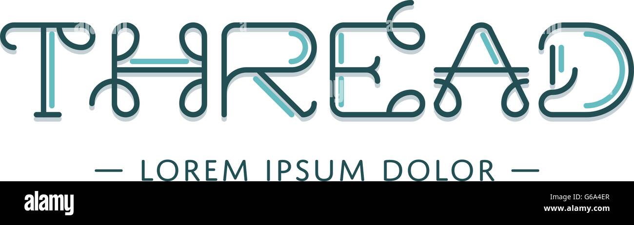 Vector Thread logo Stock Vector Image & Art - Alamy