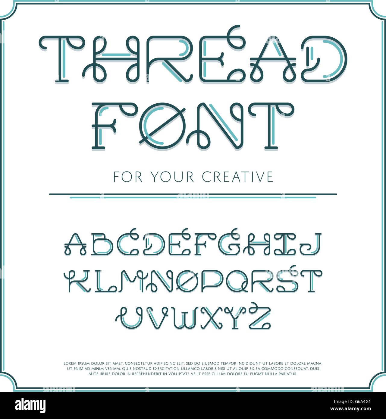 Thread line font Stock Vector Image & Art - Alamy