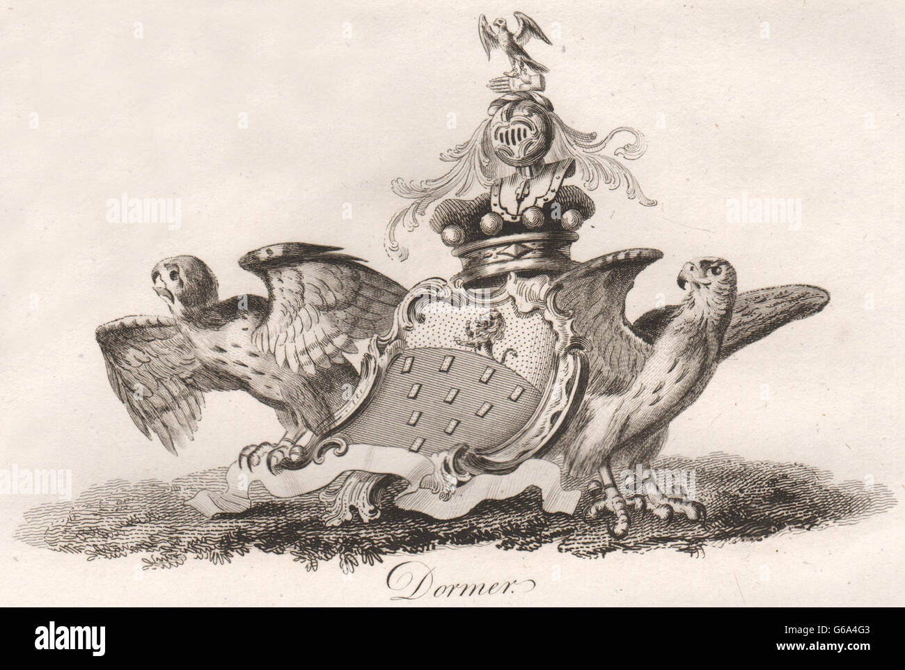 DORMER: Coat of Arms. Heraldry, antique print 1790 Stock Photo - Alamy