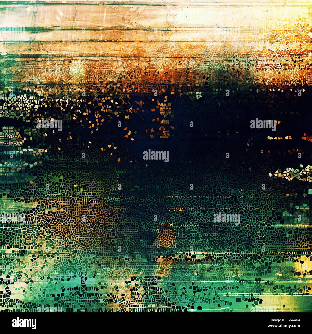 Grunge texture, aged or old style background with retro design elements ...