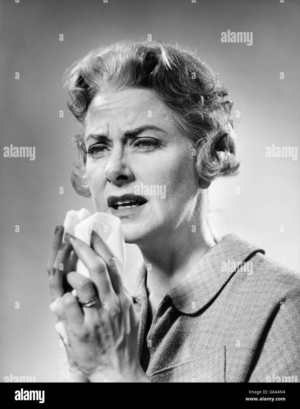 Sad woman home Black and White Stock Photos & Images - Alamy