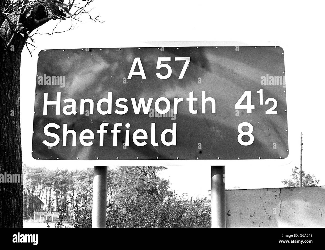 The A57 road sign Stock Photo - Alamy