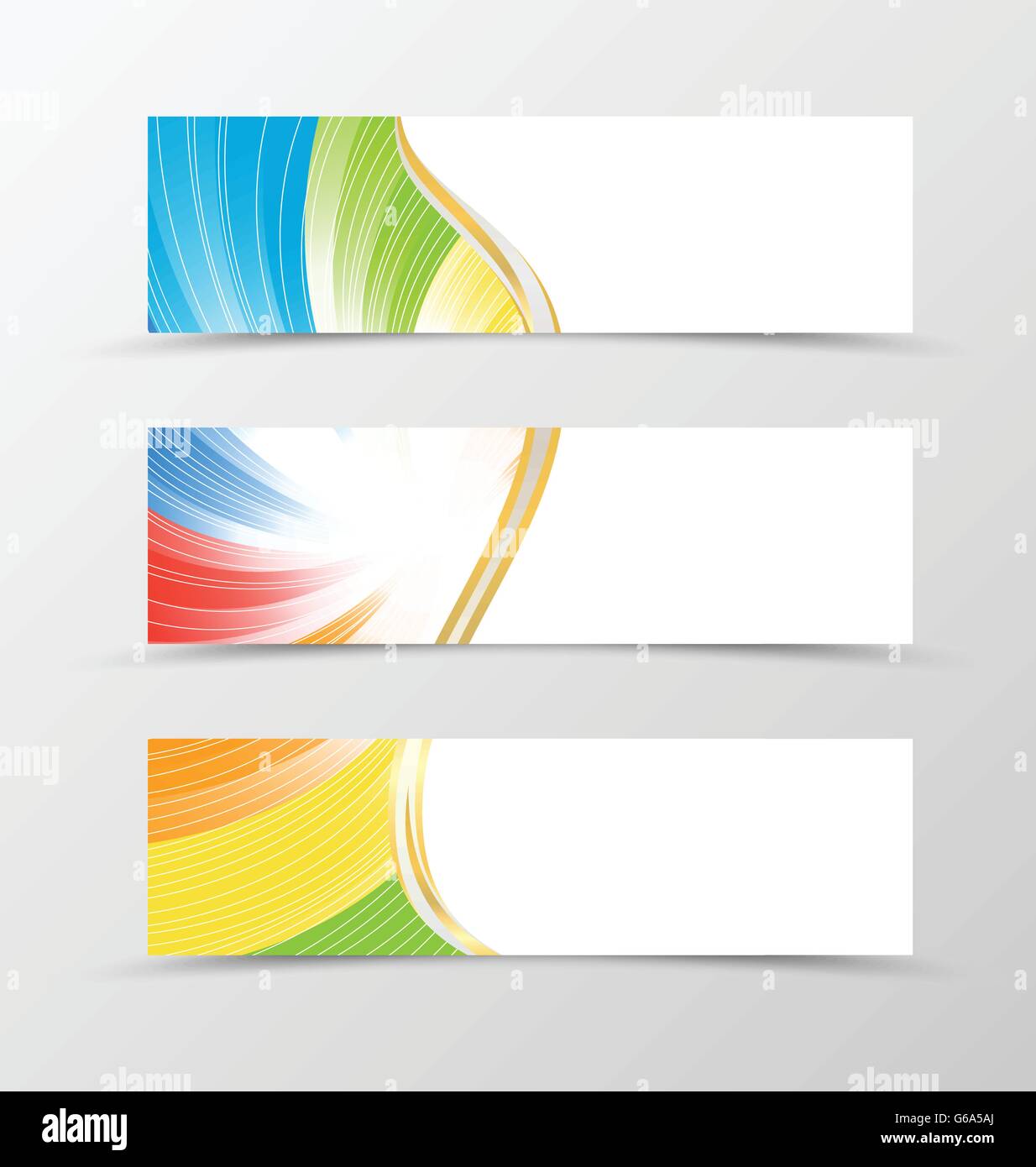 Set of banner rainbow design Stock Vector Image & Art - Alamy