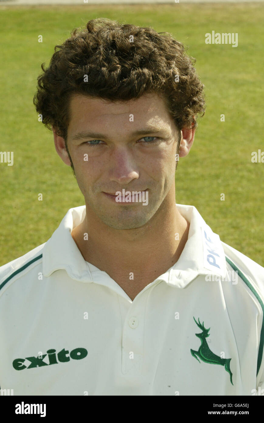 Charlie Shreck of Nottinghamshire at Trent Bridge, Nottingham Stock ...