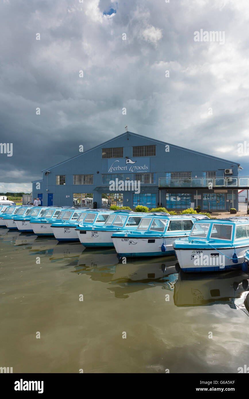 A building and offices at the Broads Haven boatyard and marina for ...