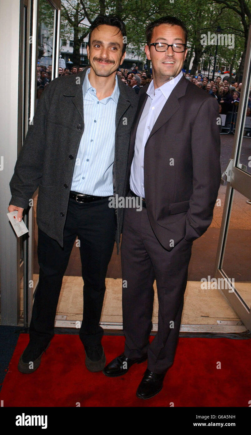 Matthew perry hank azaria arriving at odeon west end hi-res stock ...