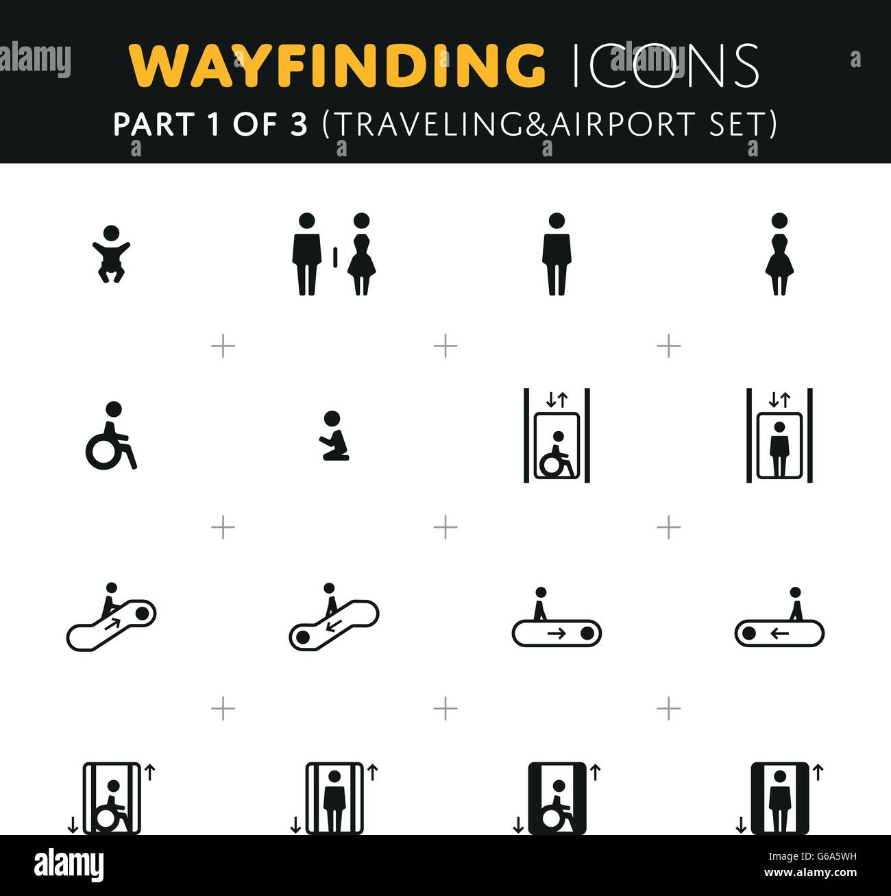 Vector Wayfinding Icons Set Stock Vector Image & Art - Alamy