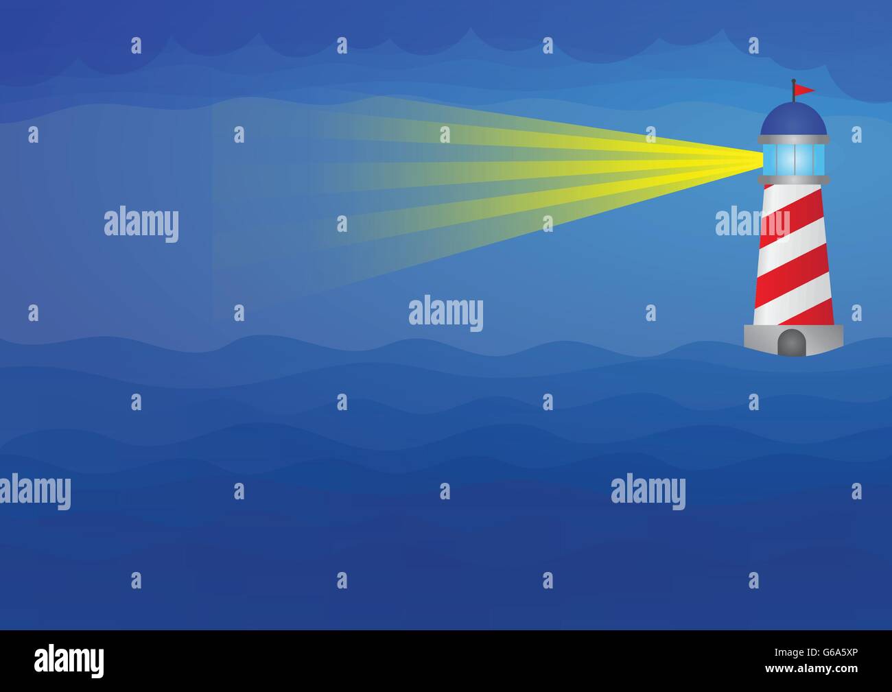 Red lighthouse on beach Stock Vector Images - Alamy