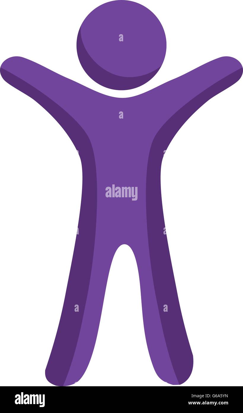 Abstract Pictogram icon. Person design. Vector graphic Stock Vector ...