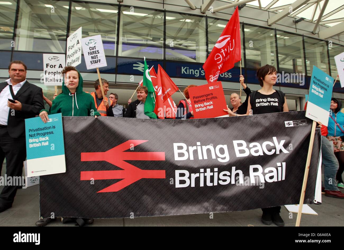 The action rail campaign group protest over rail fares hi-res stock ...