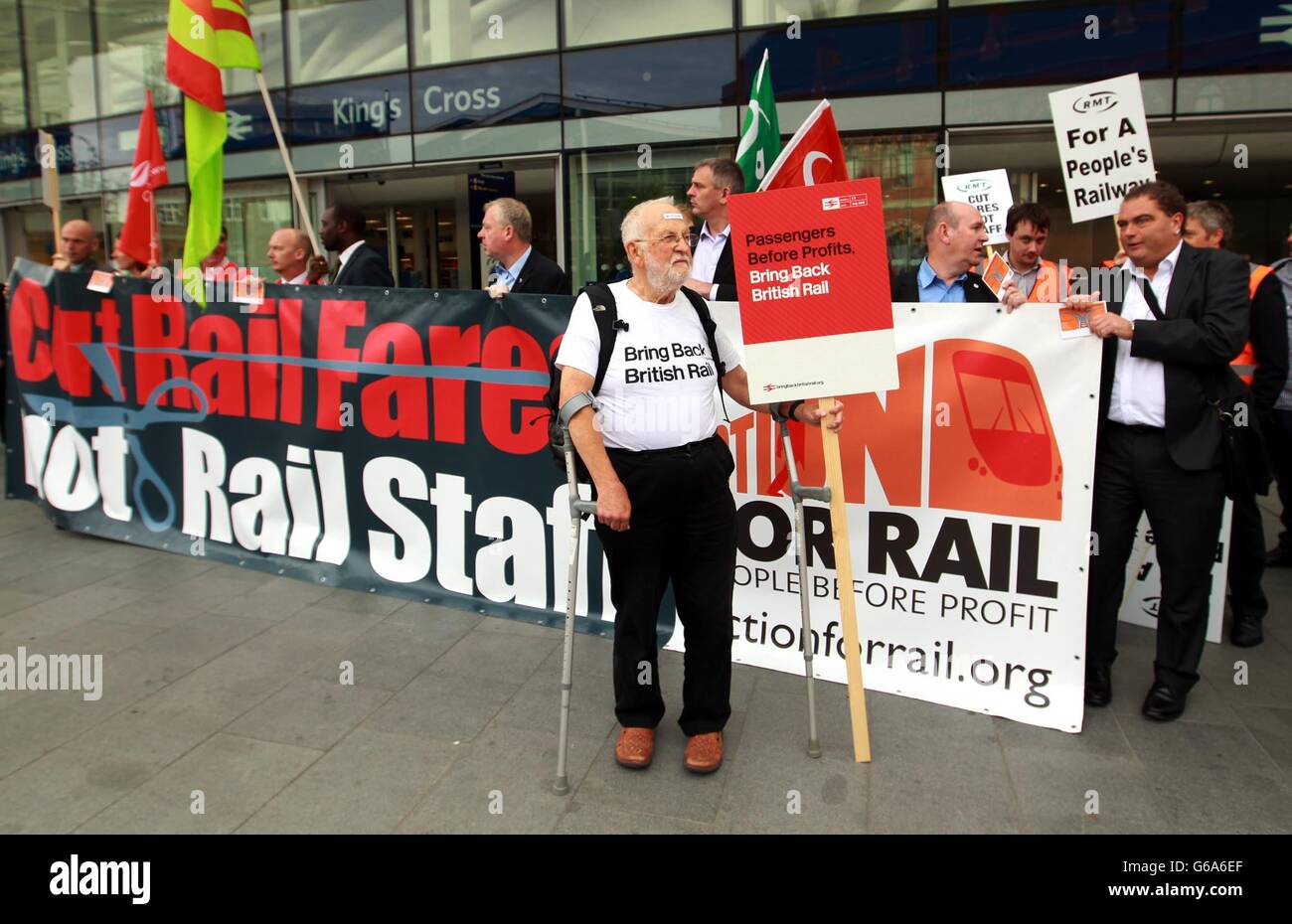 The action rail campaign group protest over rail fares hi-res stock ...