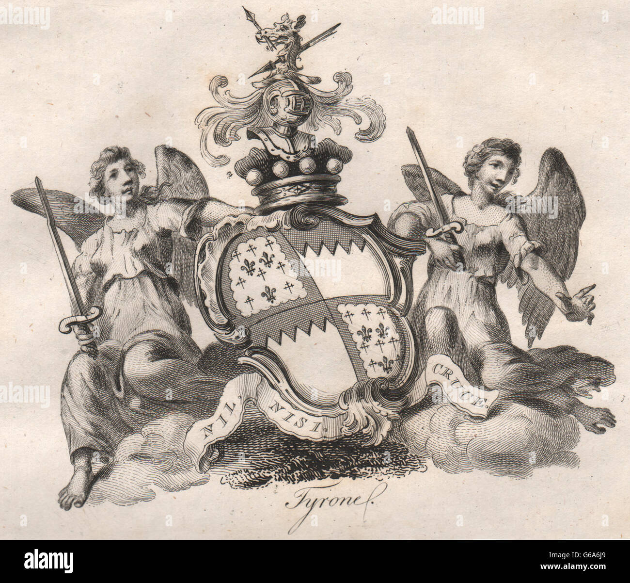 TYRONE: Coat of Arms. Heraldry, antique print 1790 Stock Photo - Alamy