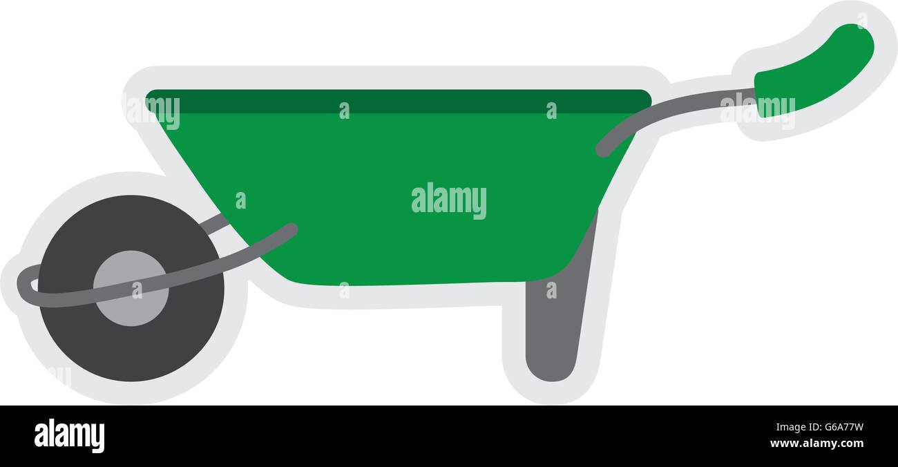 Wheelbarrow icon. Gardening design. Vector graphic Stock Vector Image ...