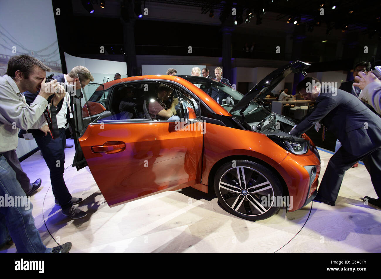 BMW electric car launch Stock Photo - Alamy