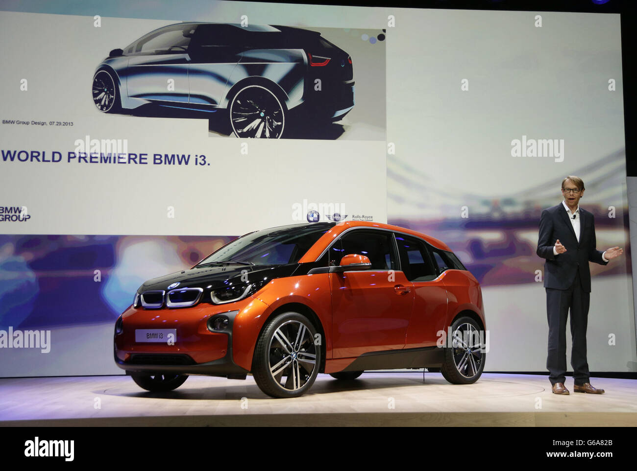 BMW electric car launch Stock Photo - Alamy