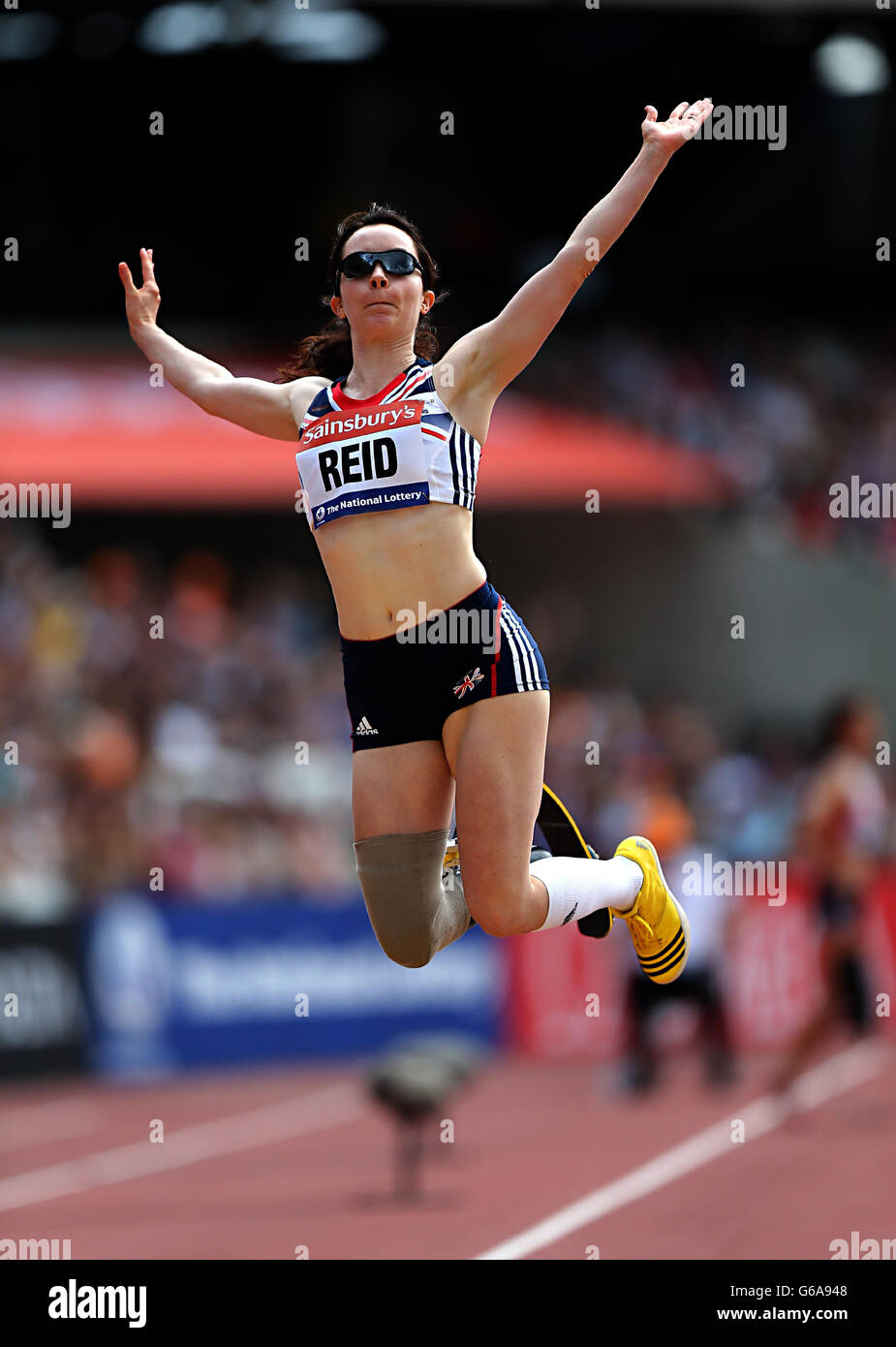 Great Britain's Stephanie Reid during the Women's F42/44 Long Jump ...