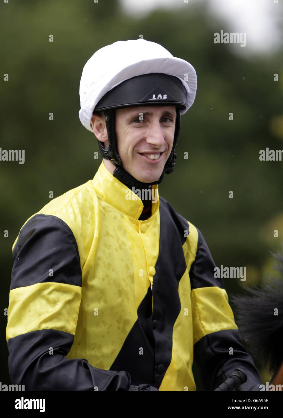 Jockey george baker at nottingham racecourse hi-res stock photography ...