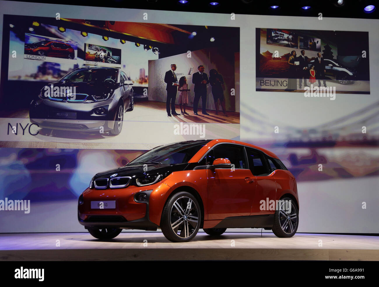 BMW electric car launch Stock Photo - Alamy