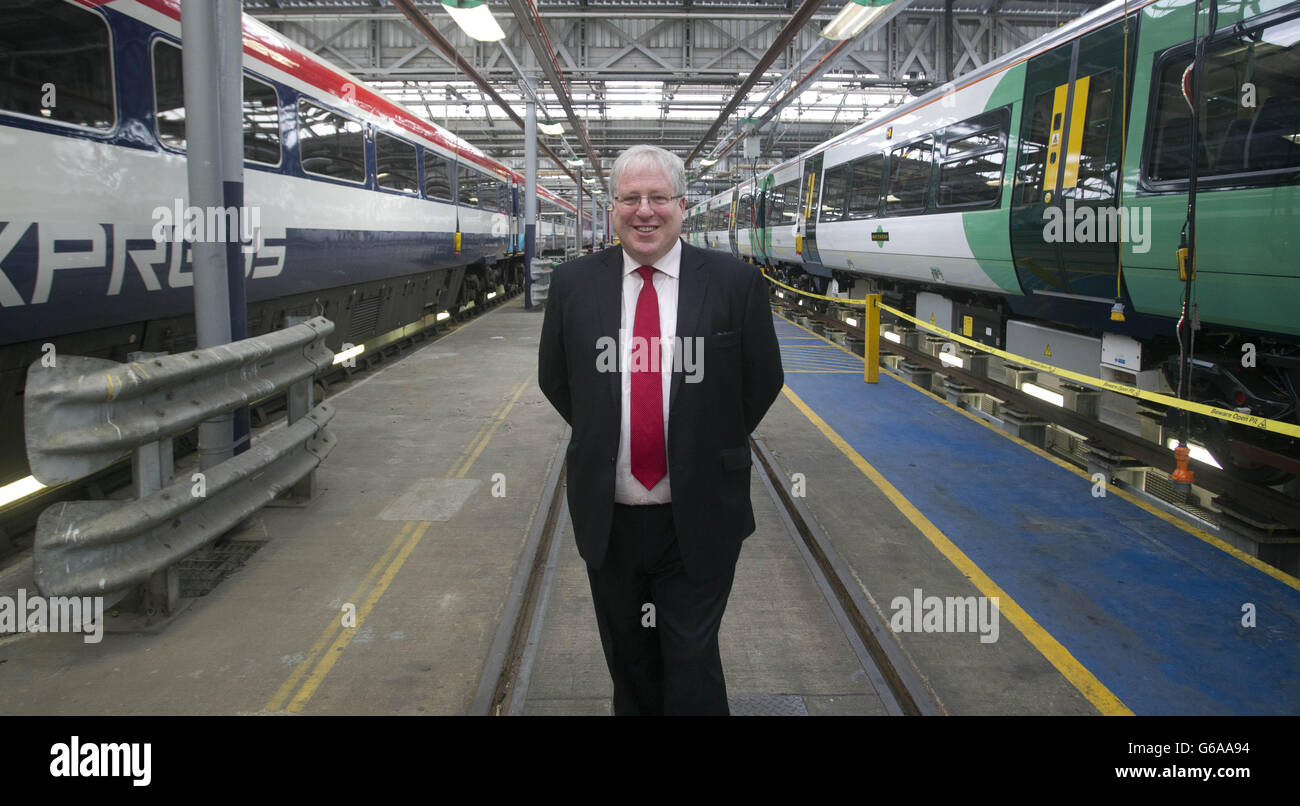 Transport Secretary Patrick McLoughlin visits the Stewarts Lane Train ...