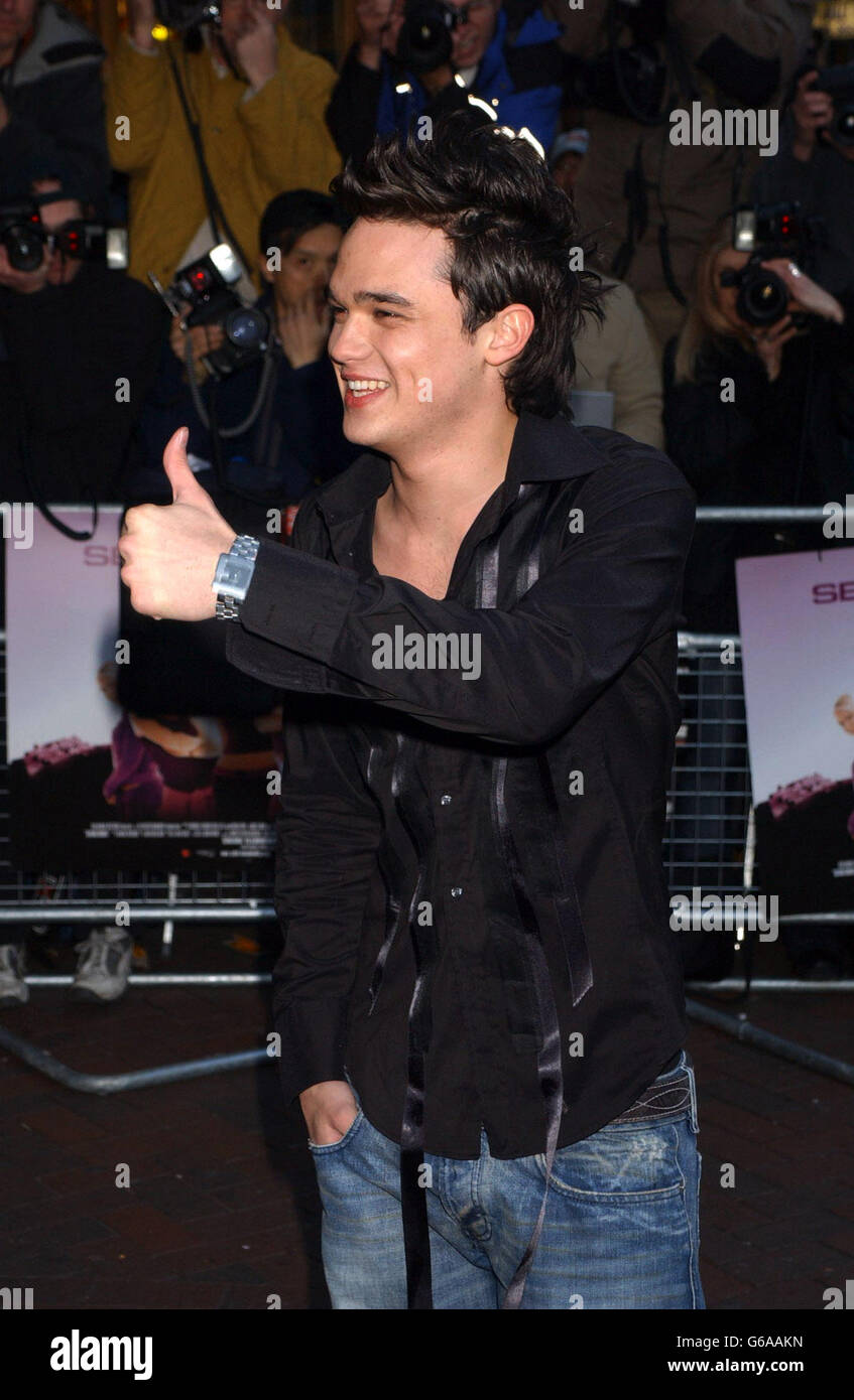 Singer Gareth Gates arrives for the Gala Celebrity premiere of the S ...