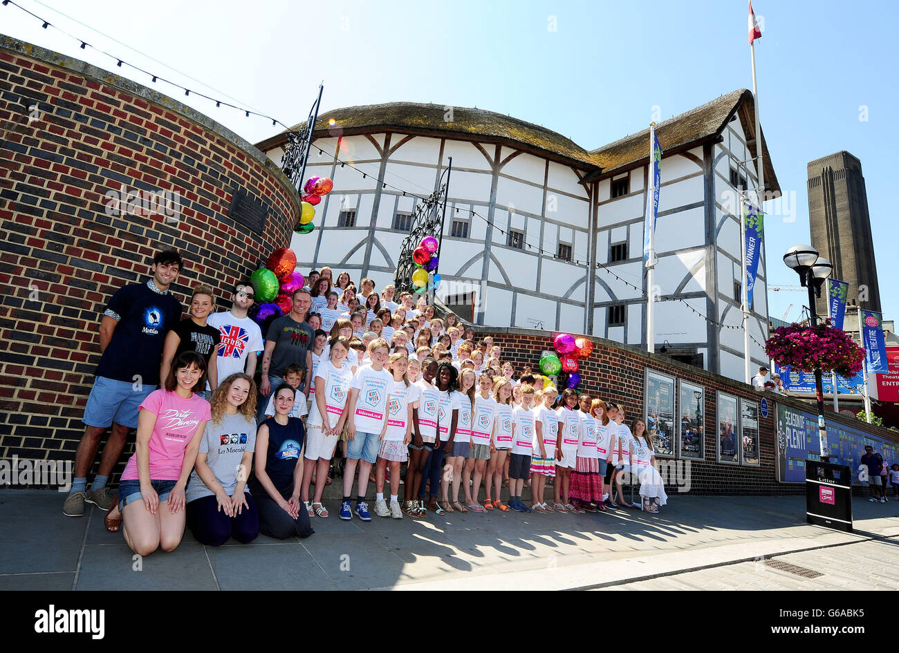 Members of the cast of from West End shows (back row, left to right ...