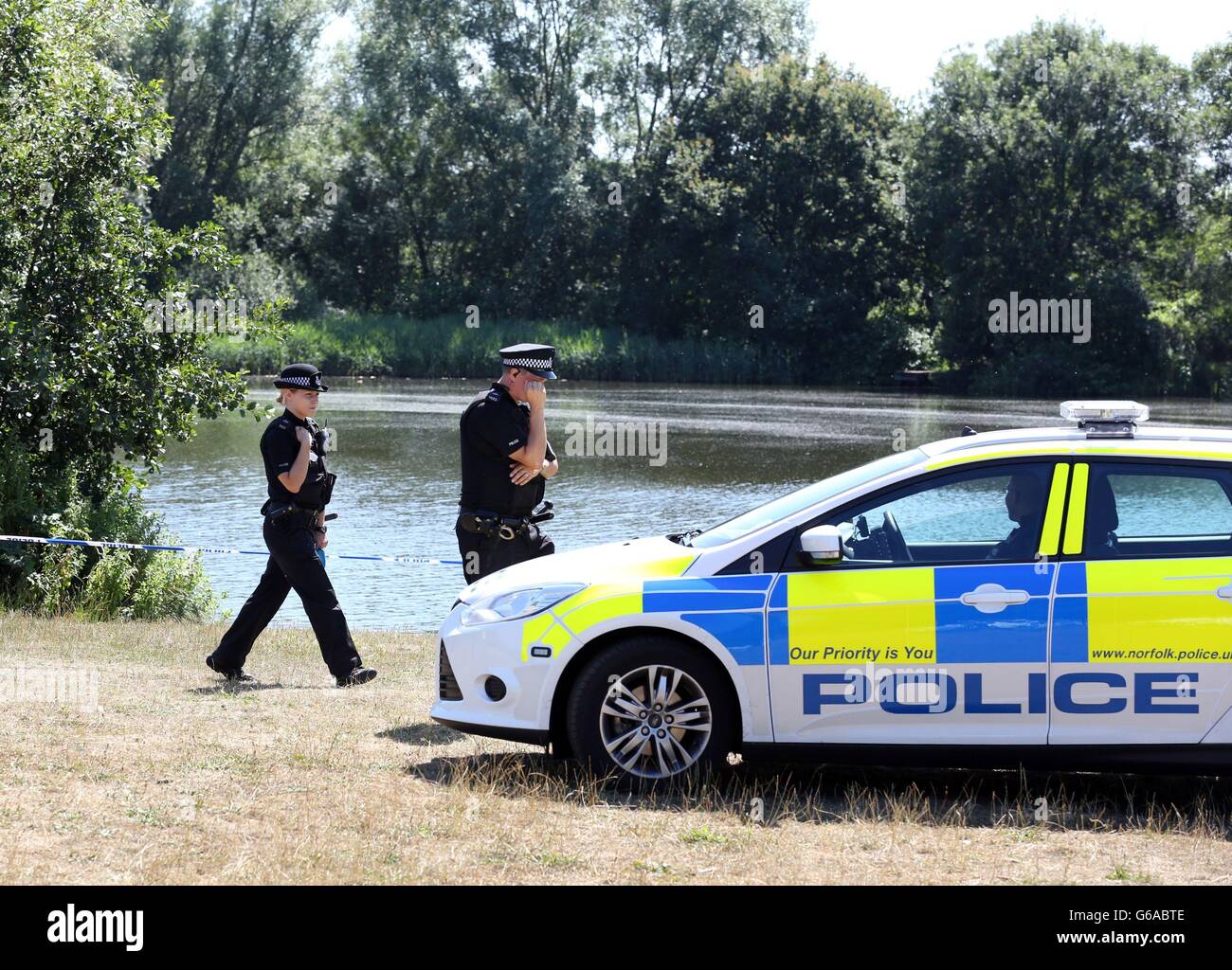 Woman floating face down in hi-res stock photography and images - Alamy