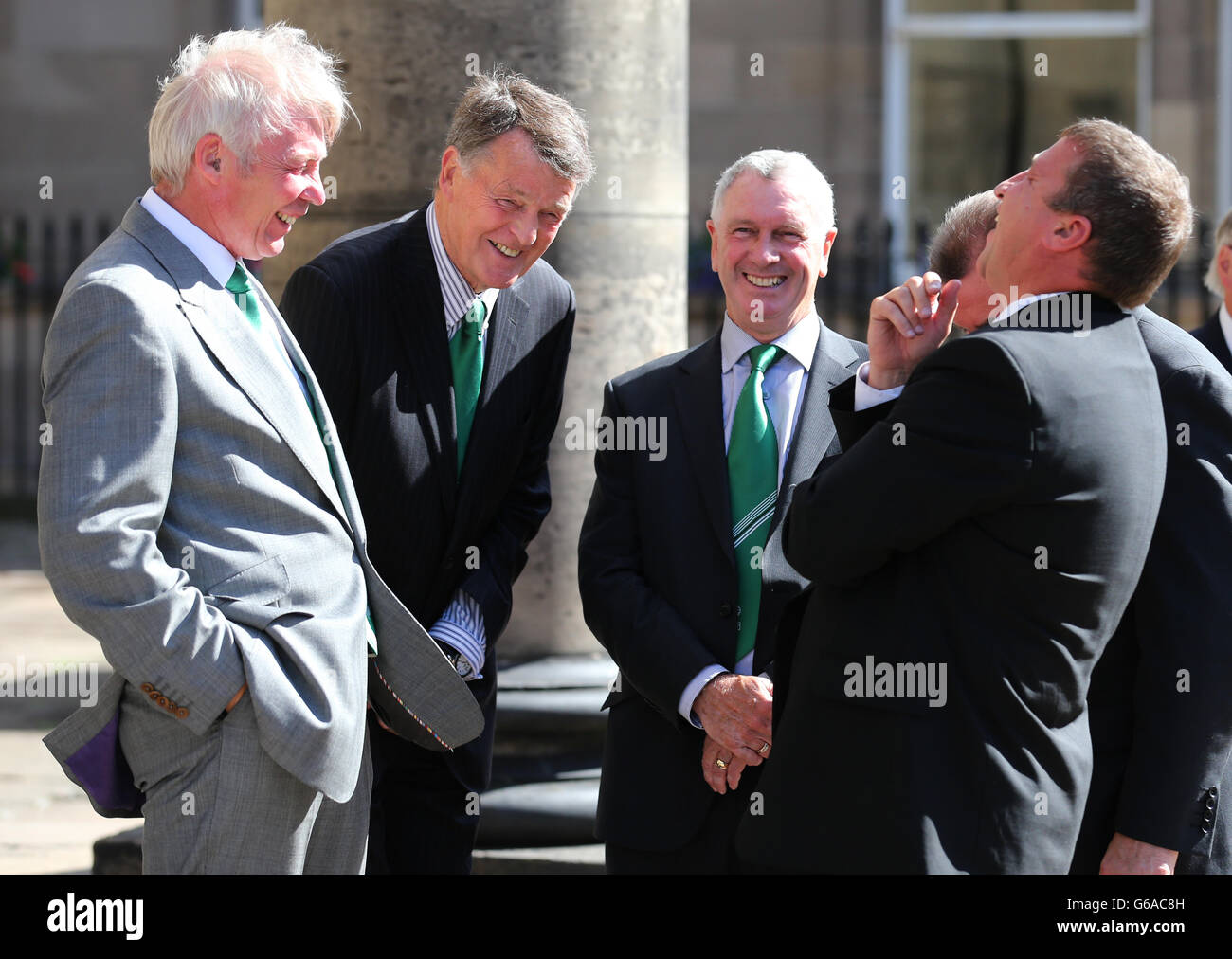 Former players (from left to right) Alex Cropley, John Fraser, Eric ...