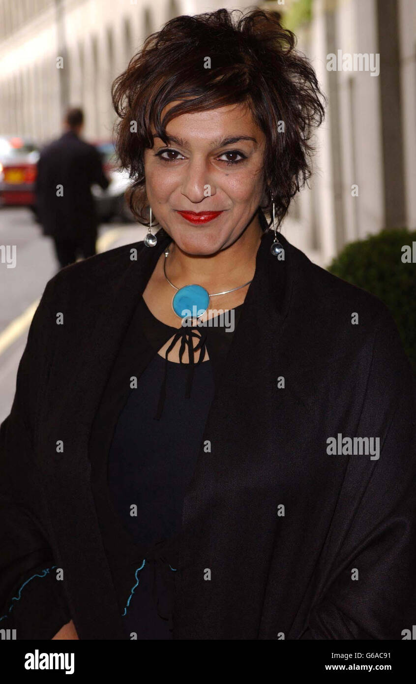 Celebrity writer actress comedian smiling 1 2 half length meera syal hi ...
