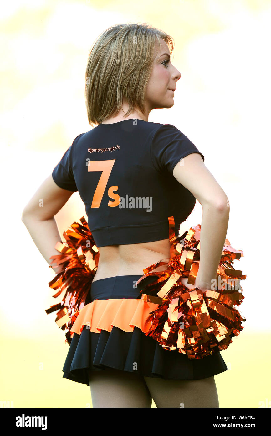 Cheerleaders entertain the crowd before the Group A matches of the J.P ...