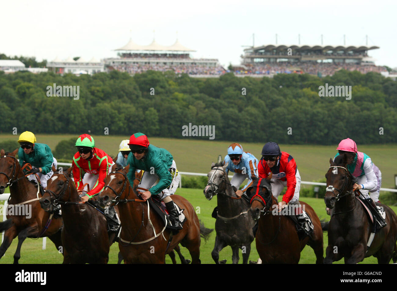 The field start the Betfred Mobile Lotto Stakes during day four of the ...