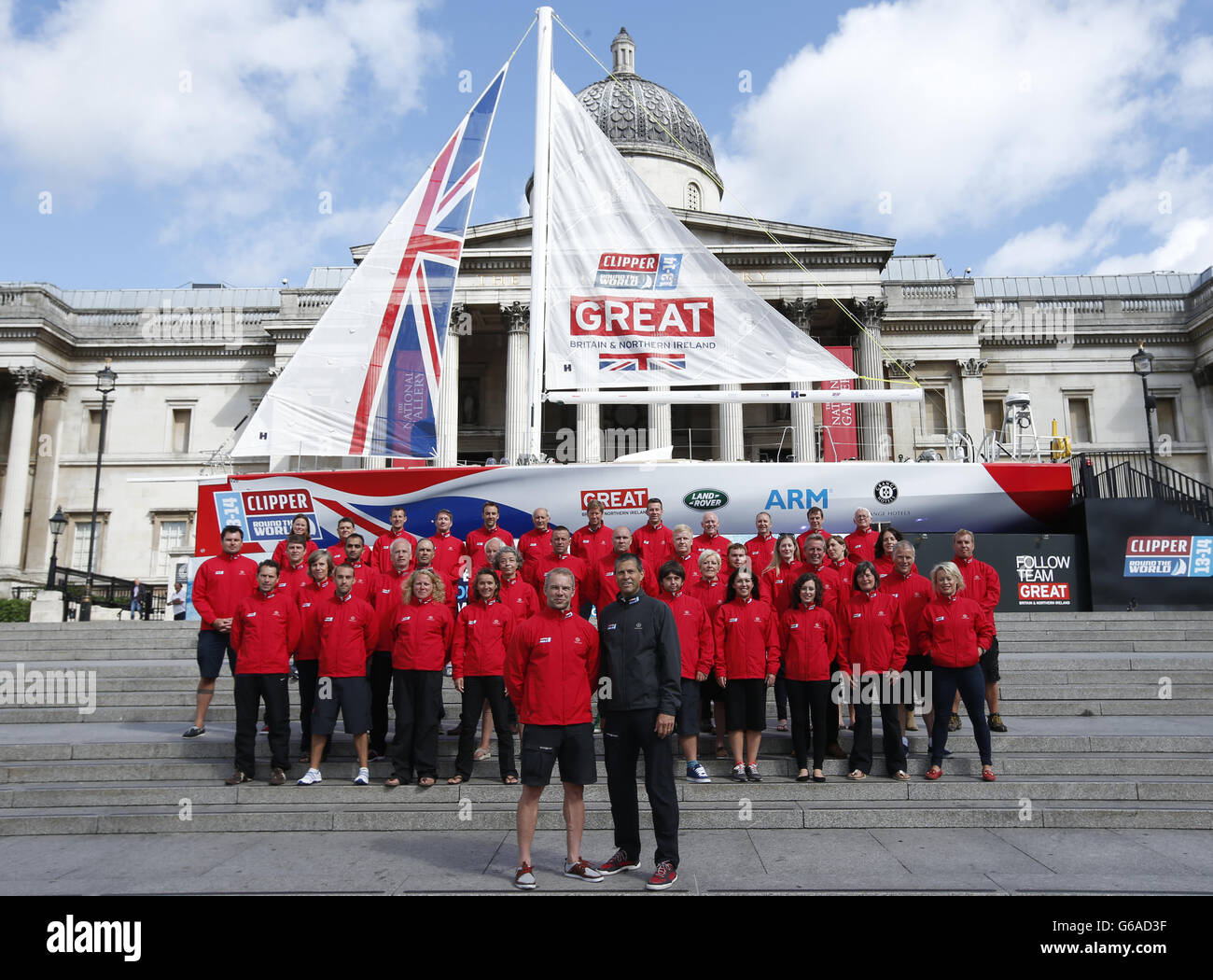 Skipper Simon Talbot (centre right) and Ollie Phillips (centre left ...