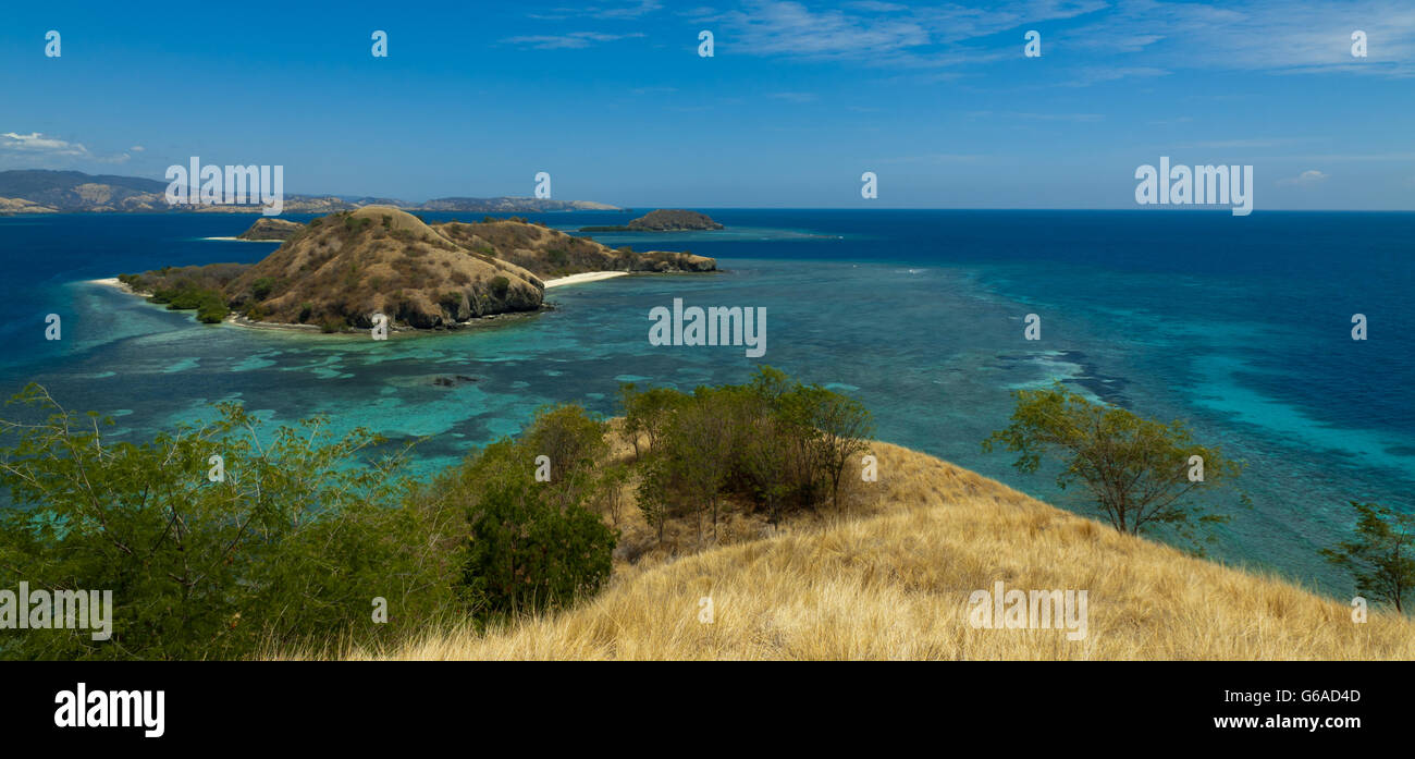 Beautiful island with lagoons and beaches at Flores, Indonesia Stock ...