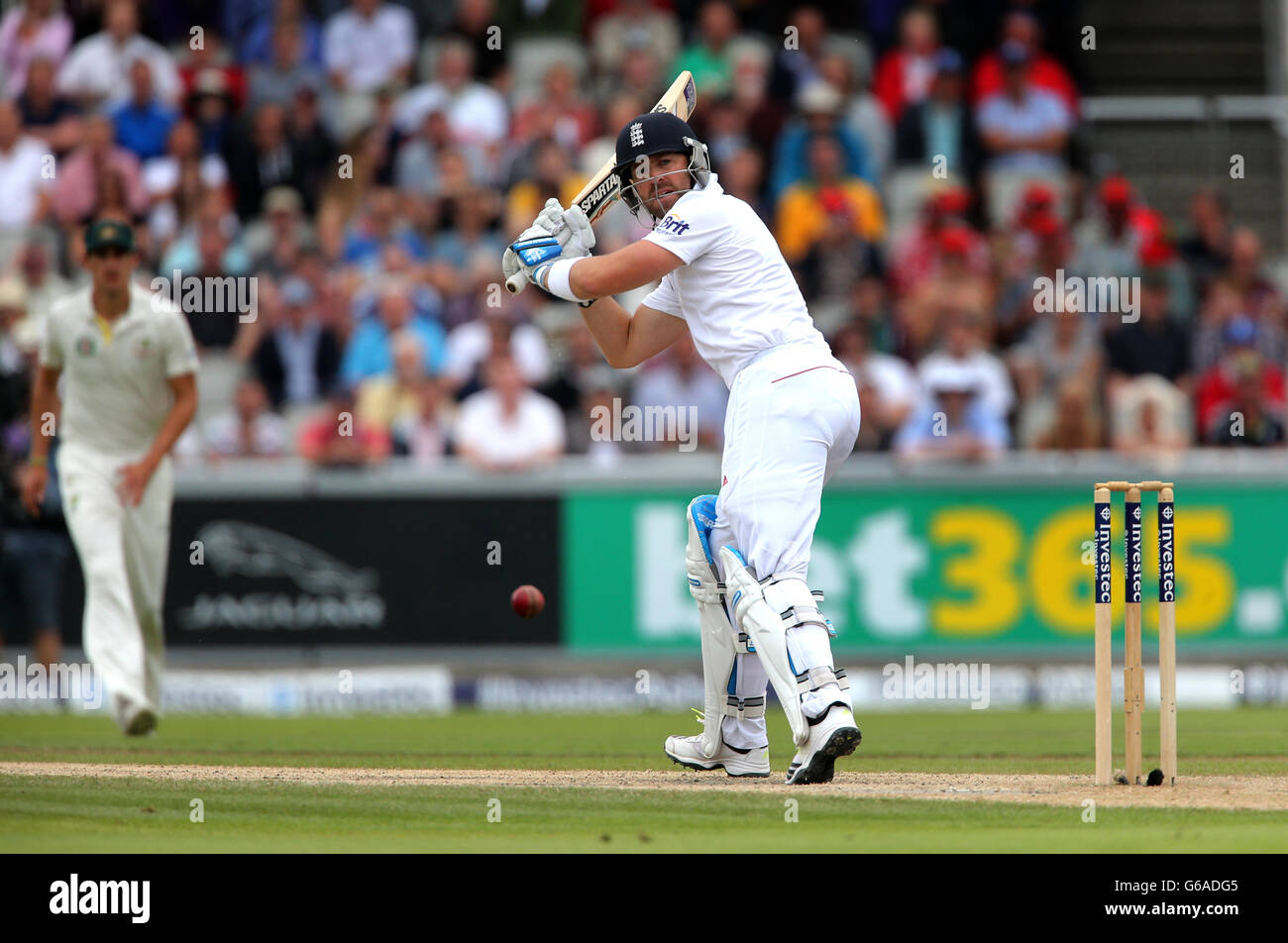 England batsman Matthew Prior scores 4 runs during day four of the ...