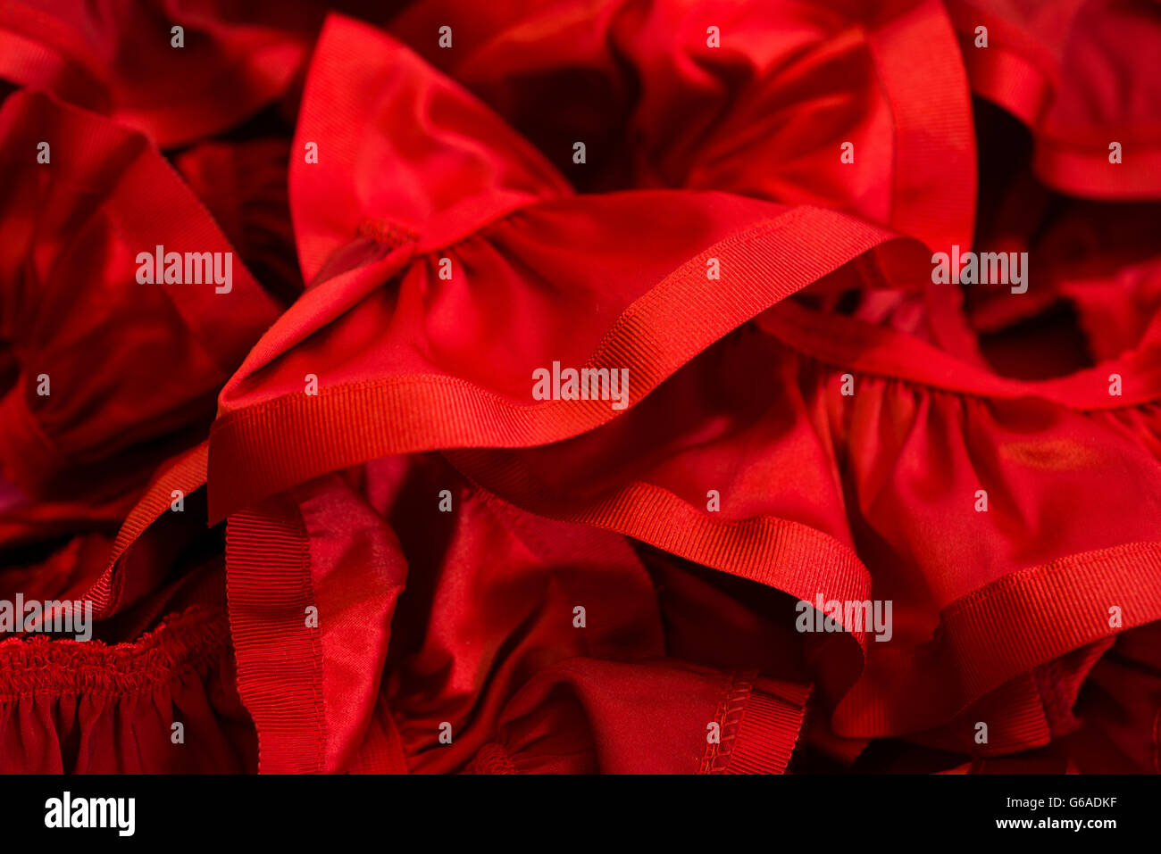 Red cloth ruffles for abstract or backgrounds Stock Photo - Alamy