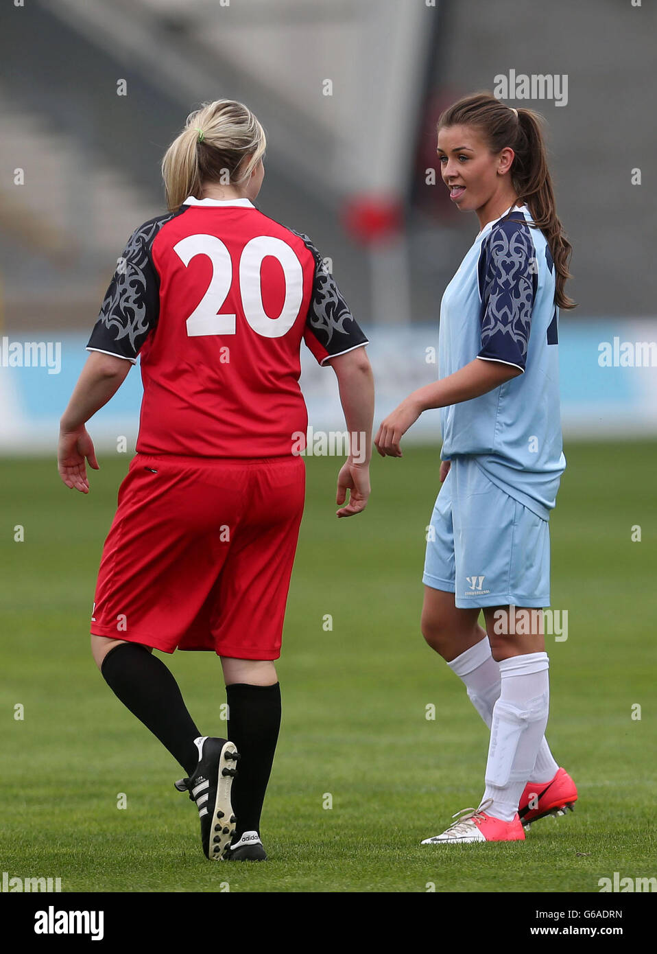 Coronation Street's Brooke Vincent (right) takes part in the 'WAGs' vs ...