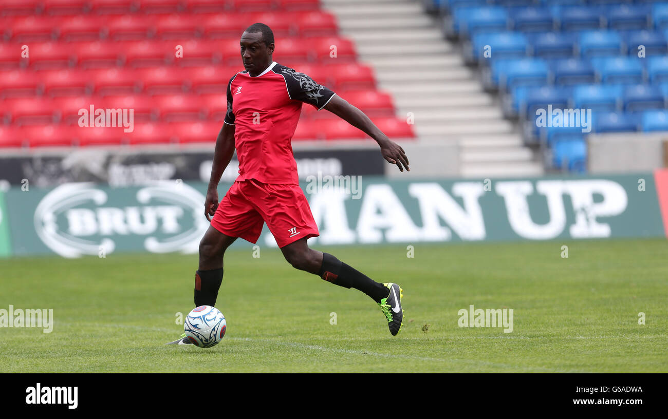Emile Heskey during the Ex-Pros vs Male Celebrities football match ...