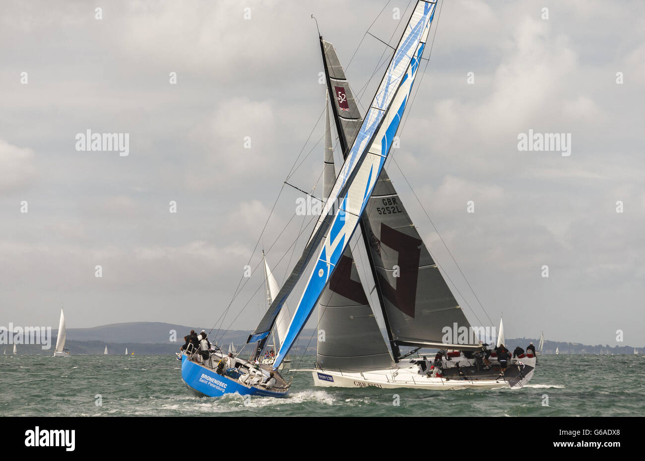 Bronenosec left and gladiator competing in class 1 irc hi-res stock ...