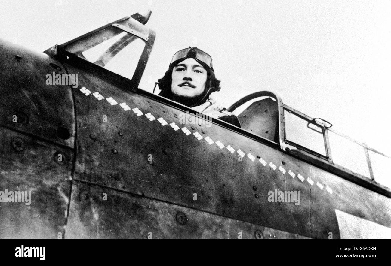 RAF Flight Commander Robert Stanford-Tuck, DFC, at the controls of his ...