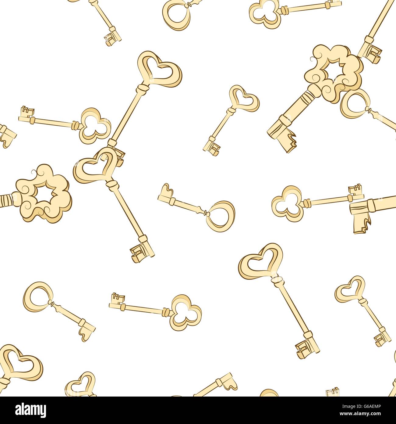 Seamless Keys Pattern Stock Vector Image And Art Alamy
