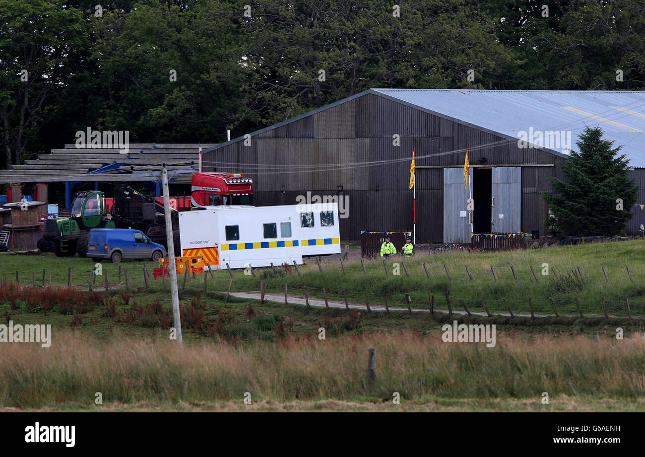 The scene where a father has been shot dead and his son wounded in a ...